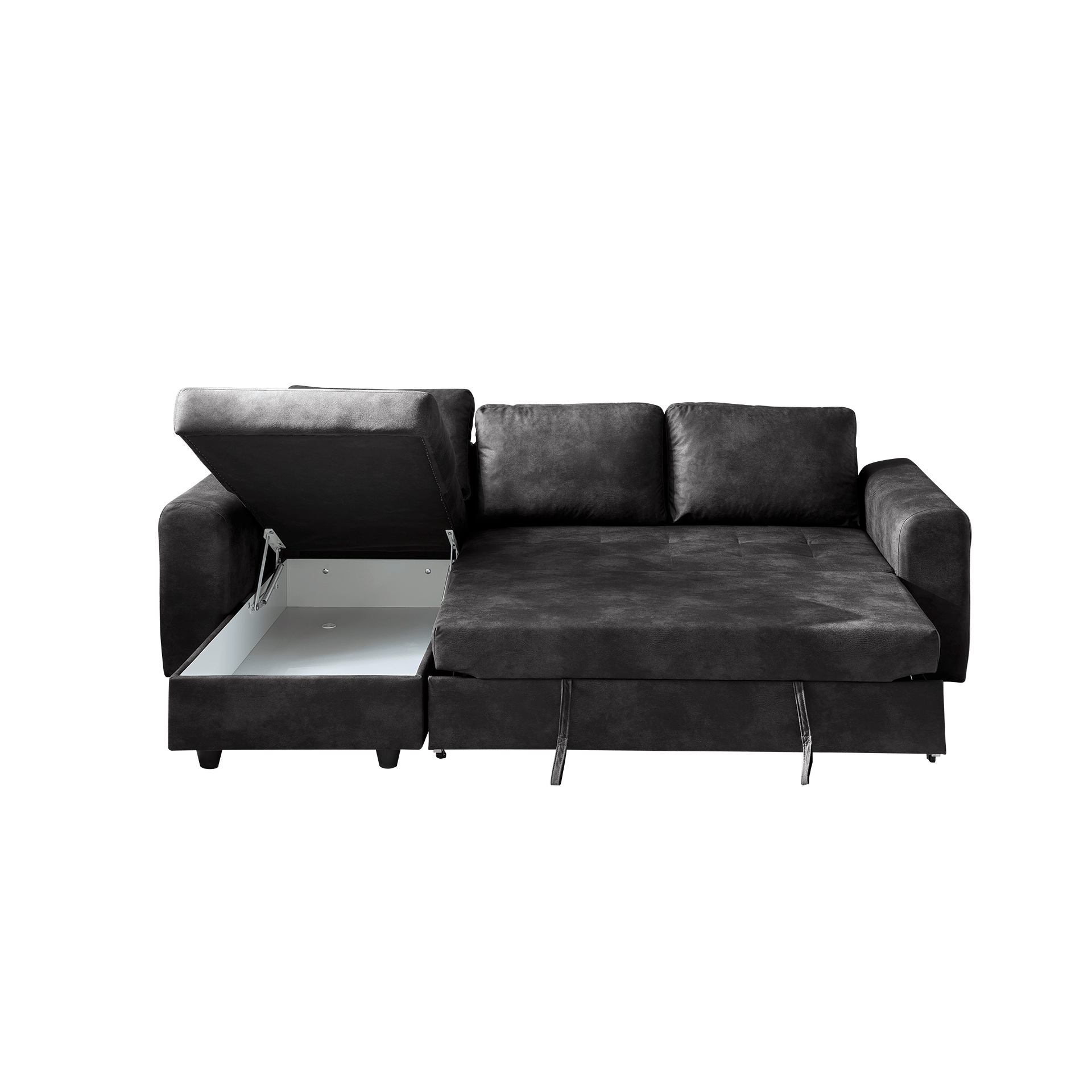Ecksofa Rico mit Schlaffunktion und Bettkasten Anthrazit online kaufen ...