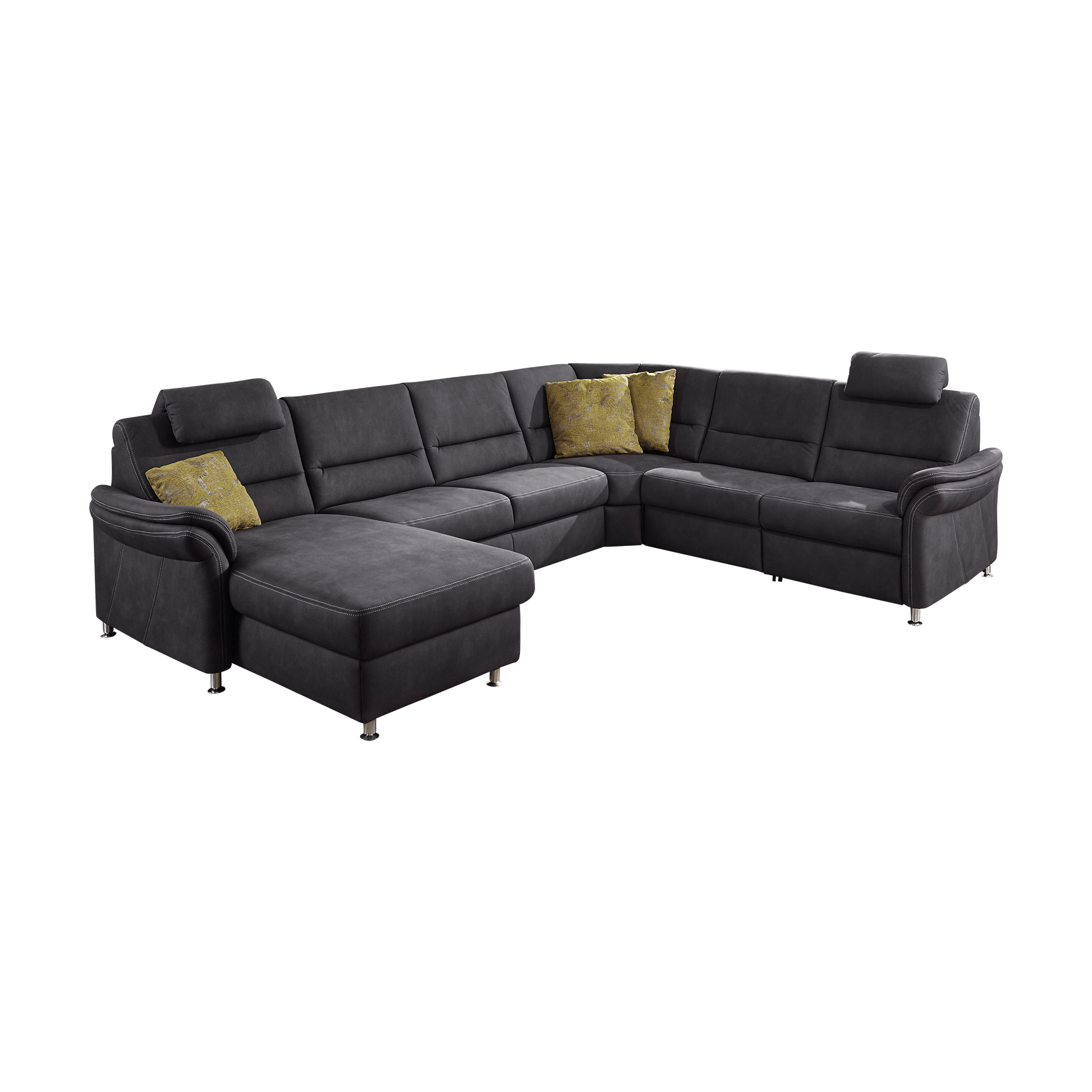 Flexmaster Wohnlandschaft Danny Grau Gestell langer Schenkel rechts ...